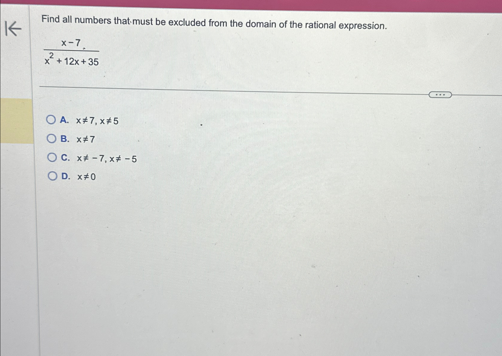 Find all numbers that must be excluded from the | Chegg.com