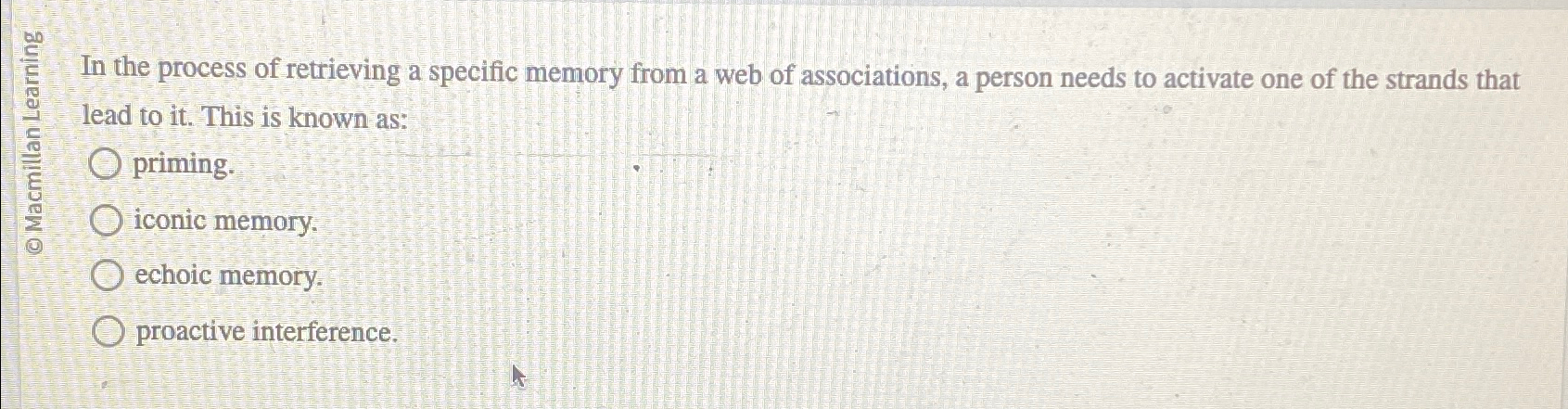 Solved In the process of retrieving a specific memory from a | Chegg.com