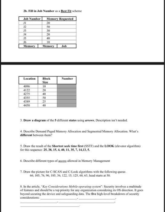 Solved 7. Draw the picture for C-SCAN and C-Look algorithms | Chegg.com
