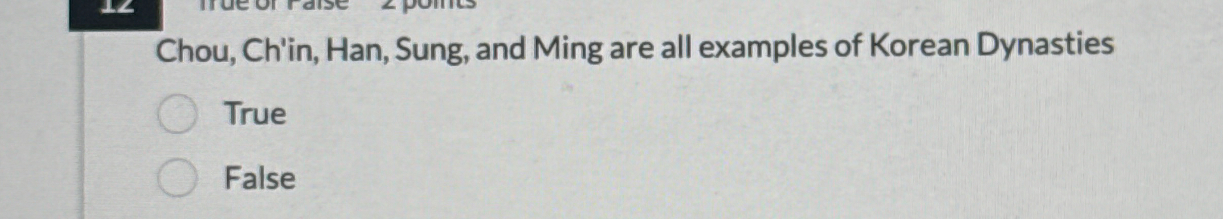 Solved Chou, Ch'in, Han, Sung, and Ming are all examples of | Chegg.com