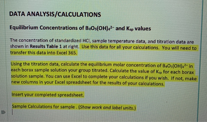 Solved DATA ANALYSIS CALCULATIONS Equilibrium Concentrations Chegg solved-data-analysis-calculations-equilibrium-concentrations-chegg