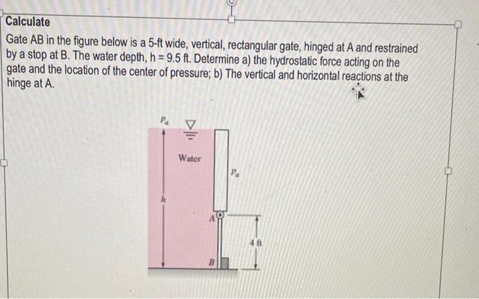 Solved Calculate The figure below shows a 2−m wide, | Chegg.com