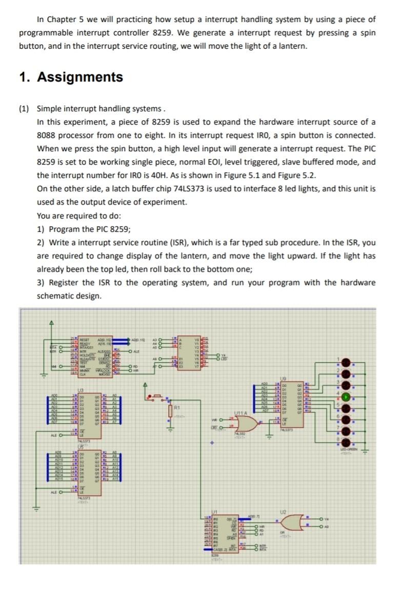 Solved ;This is the program for 8259 example ; by clicking | Chegg.com