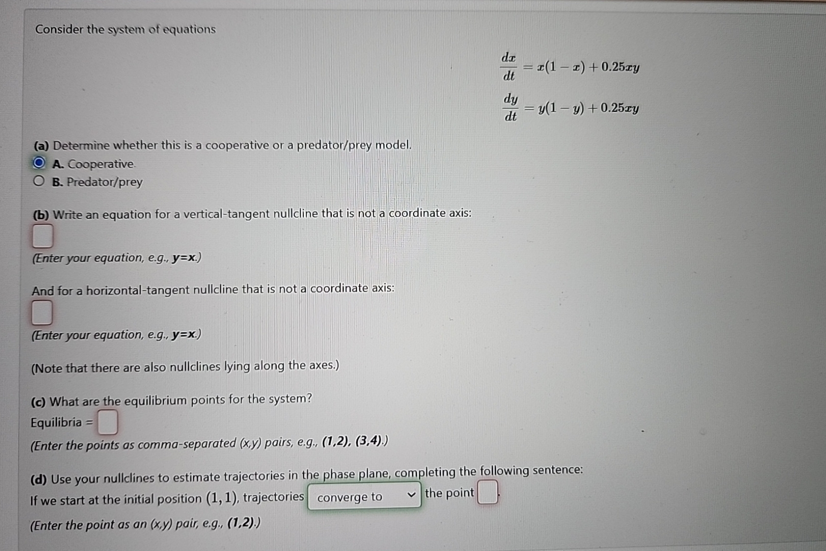 Solved Consider the system of | Chegg.com