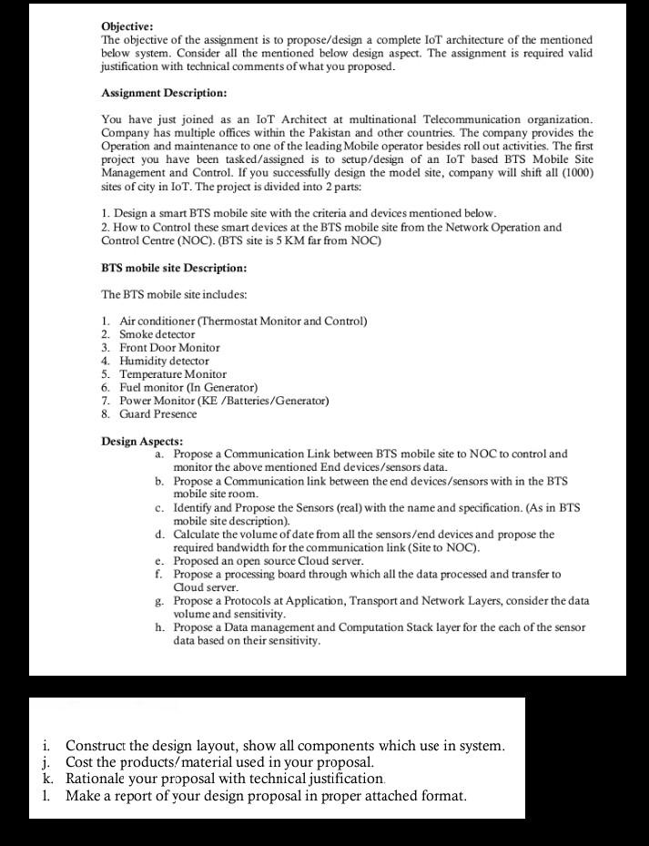 Solved Assignment Description: You have just joined as an | Chegg.com