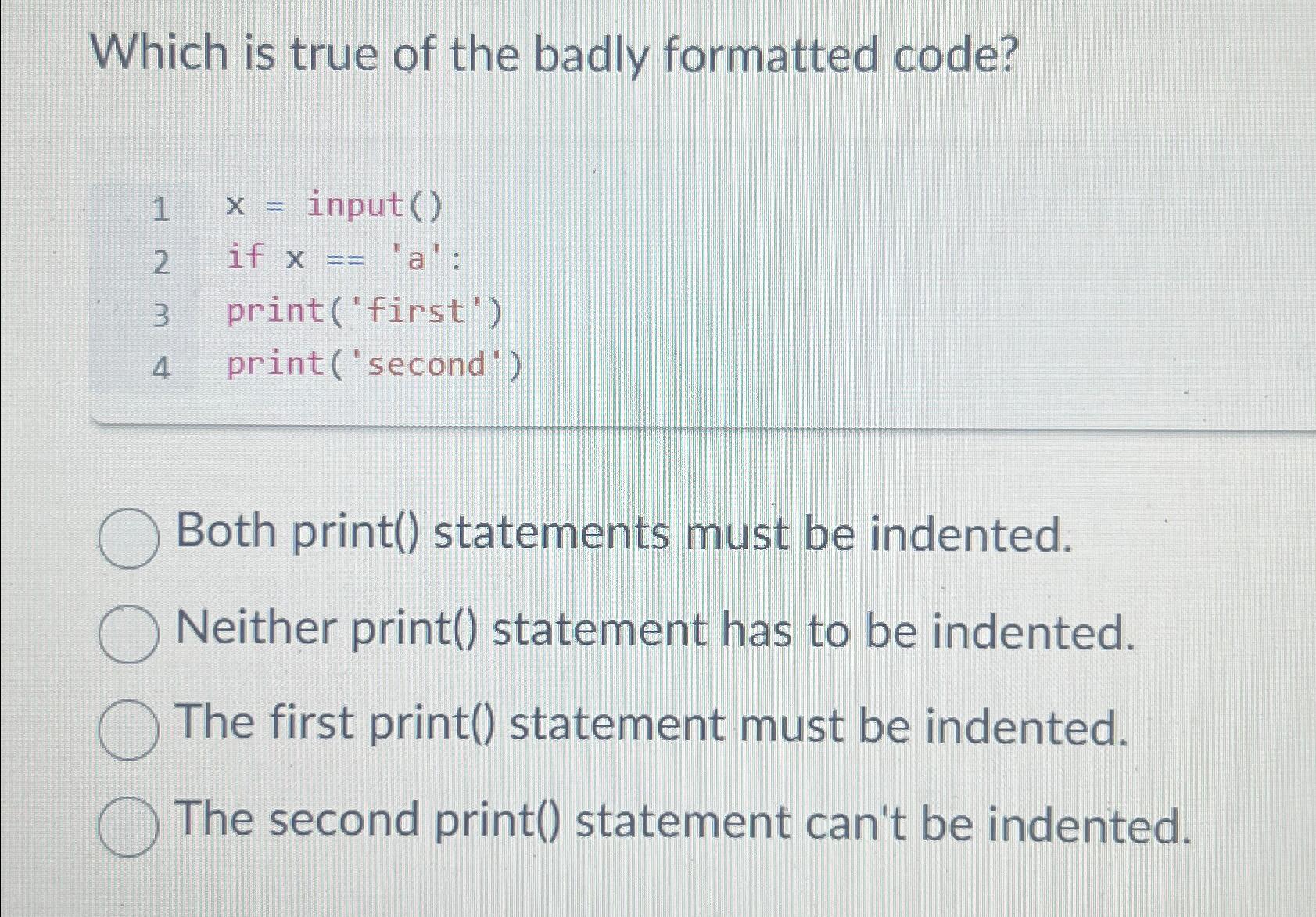 Solved Which Is True Of The Badly Formatted Codex