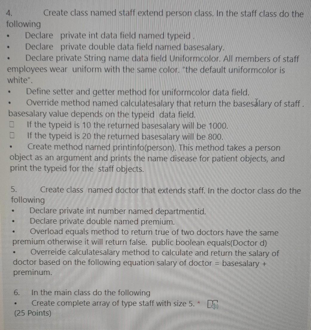 Solved Based on the given UML Diagram Answer the following | Chegg.com