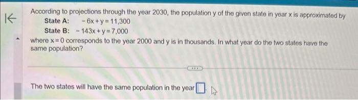 Solved According to projections through the year 2030, the | Chegg.com
