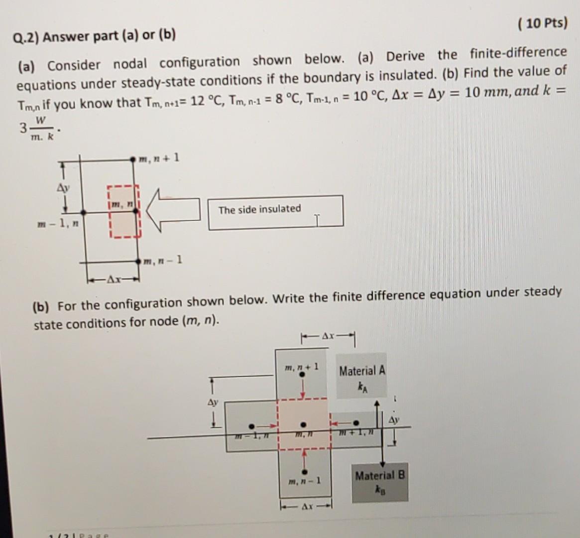 Solved Q 2 Answer Part A Or B 10 Pts A Consider
