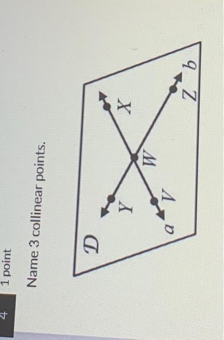 Solved Name 3 collinear points. | Chegg.com