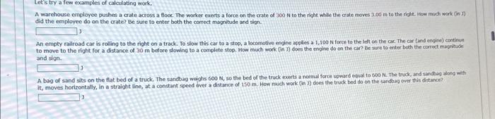 Solved A warehouse employee pushes a crate across a floce. | Chegg.com