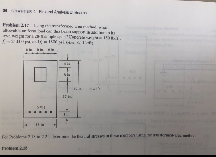 Solved 56 CHAPTER 2 Flexural Analysis of teams Problem 217 | Chegg.com