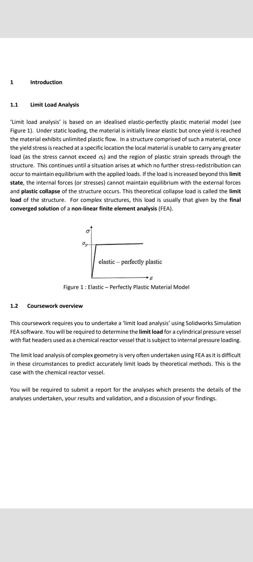 1 Introduction 1.1 Limit Load Analysis ‘Limit load | Chegg.com