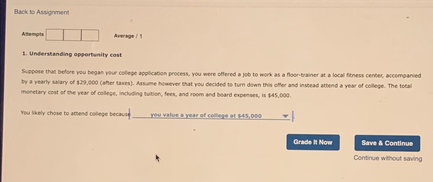 Solved Back to AssignmentAttemptsAverage / 1Understanding | Chegg.com