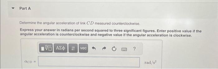 Solved Link AB has the angular velocity ωAB=3.5rad/s and | Chegg.com