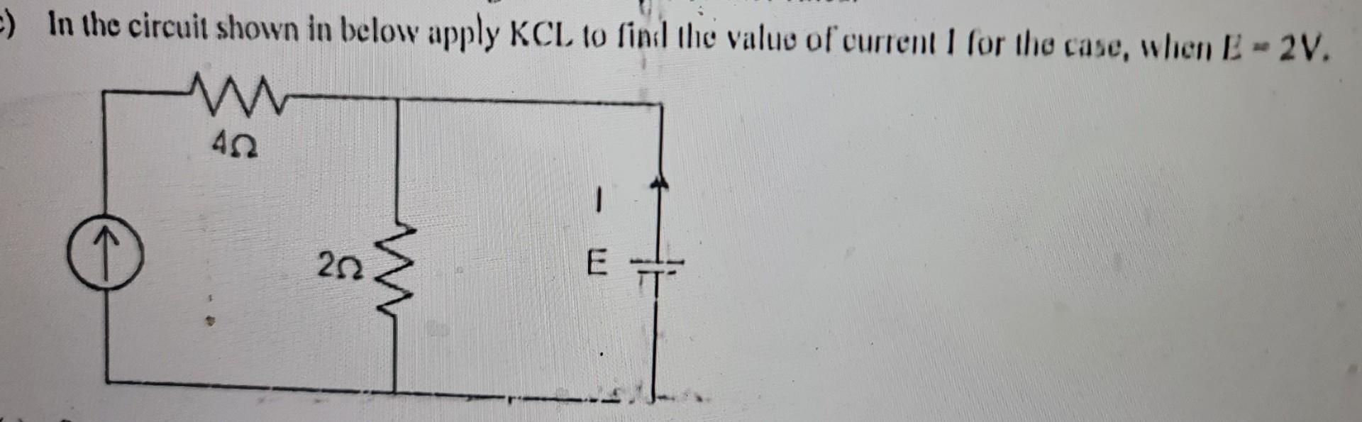Solved In the circuit shown in below apply KCL to find the | Chegg.com
