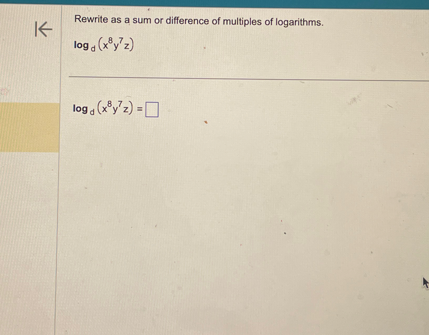 Solved Rewrite as a sum or difference of multiples of | Chegg.com