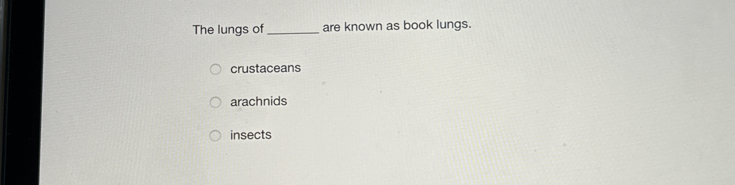 Solved The lungs of ﻿are known as book | Chegg.com