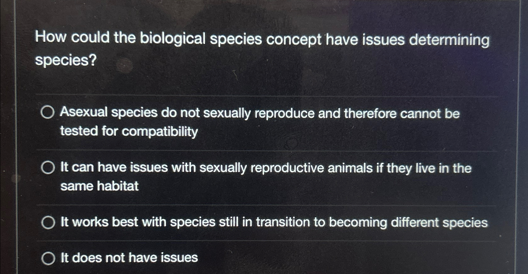 Solved How could the biological species concept have issues | Chegg.com