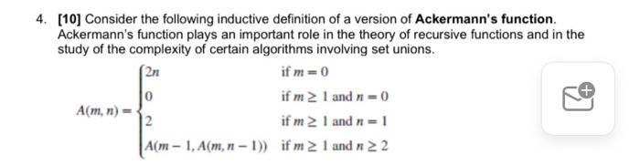 Solved [10] Consider the following inductive definition of a | Chegg.com