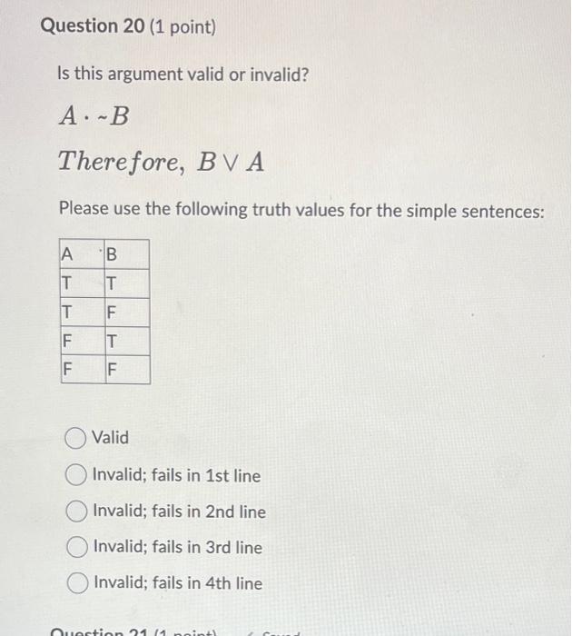 For the following arguments, please use a truth table | Chegg.com