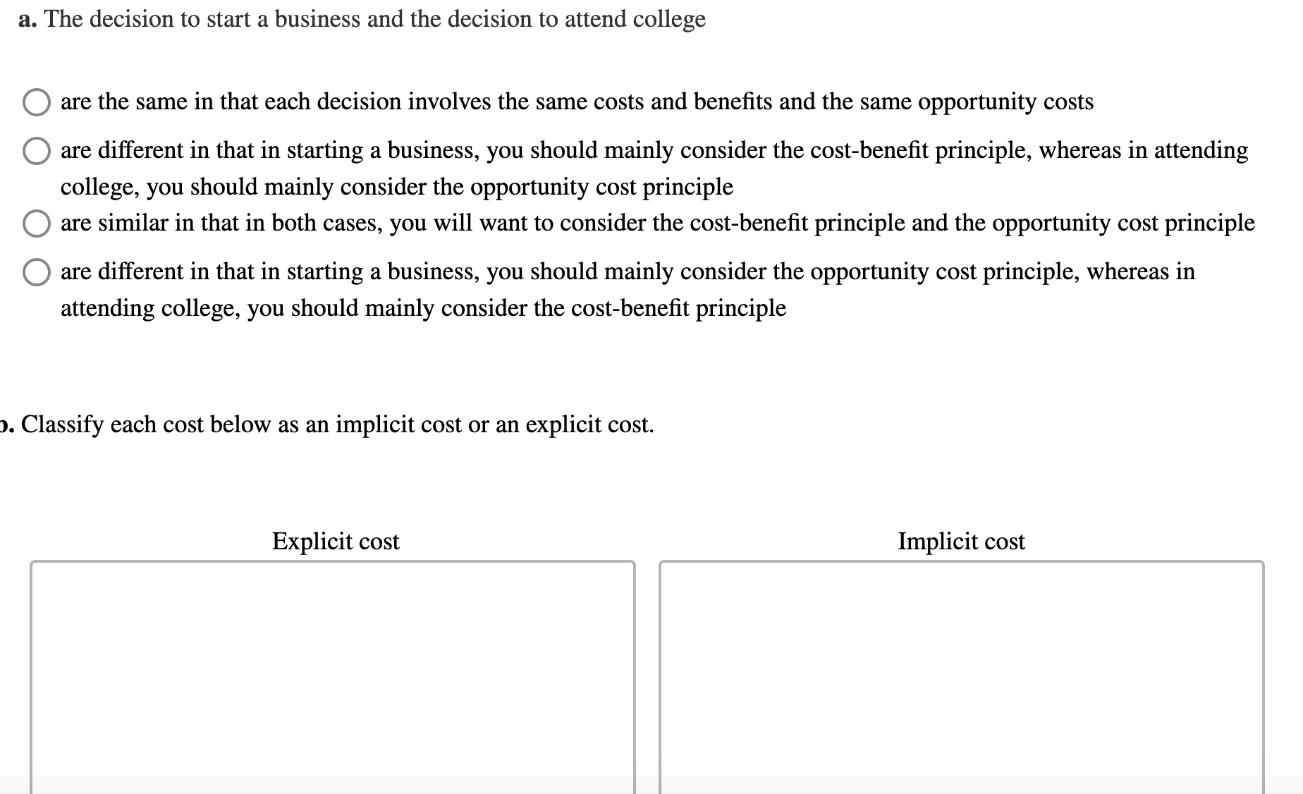 Solved attending college, you should mainly consider the | Chegg.com