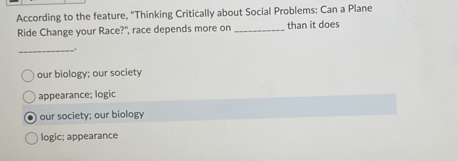 Solved According to the feature, "Thinking Critically about | Chegg.com