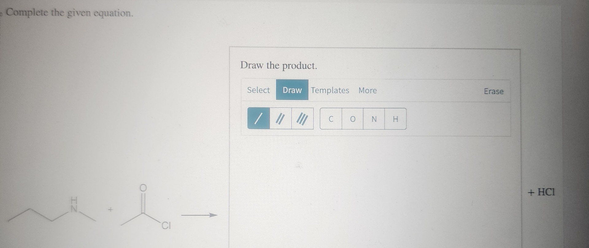 Complete the given equation.Draw the | Chegg.com