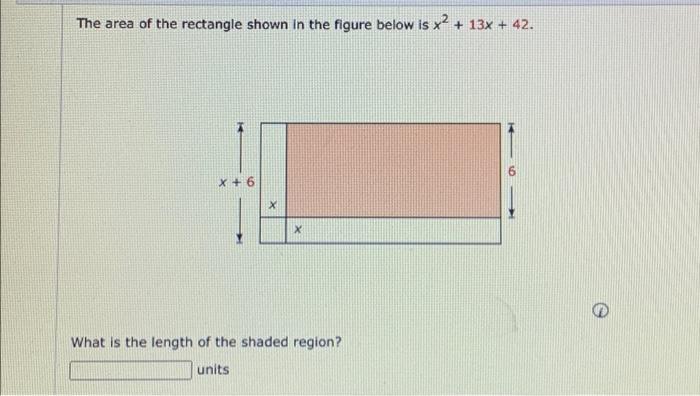 Solved The area of the rectangle shown in the figure below | Chegg.com
