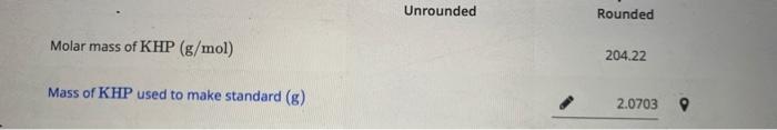 Solved volume of KHP solution used is 10.0 ml calculate the | Chegg.com