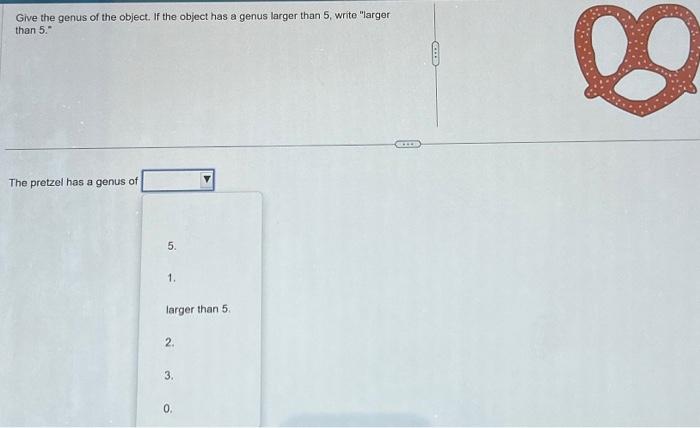Solved Give the genus of the object. If the object has a | Chegg.com