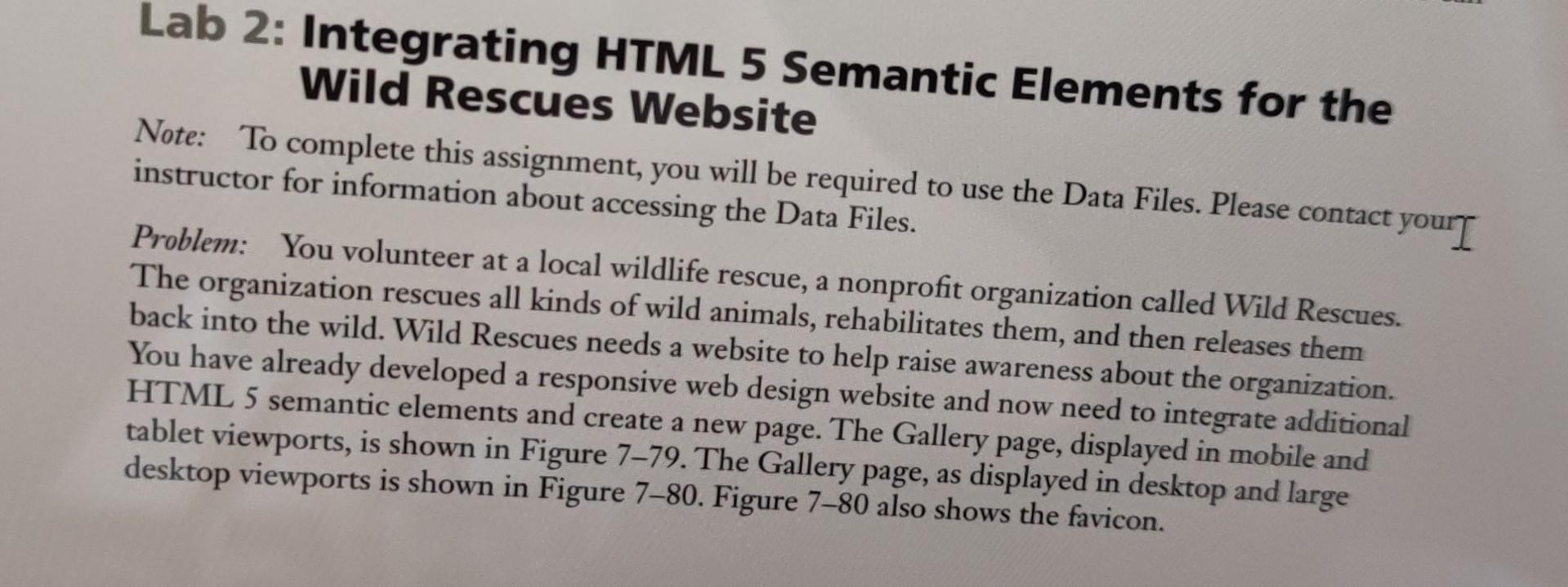 Lab 2 Integrating Html 5 Semantic Elements For The 