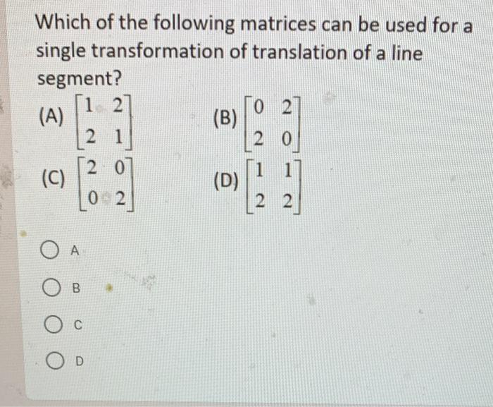 Solved Which of the following is a single transformation | Chegg.com