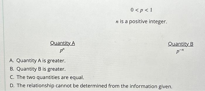 Solved Quantity A p" 0