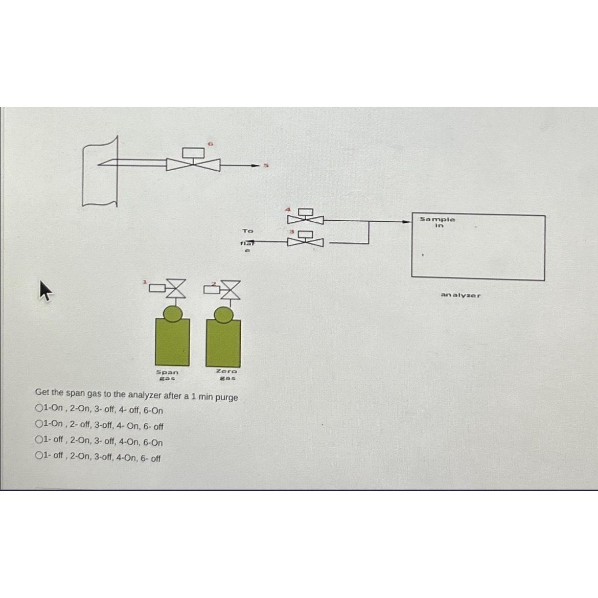 Solved Get the span gas to the analyzer after a 1min | Chegg.com