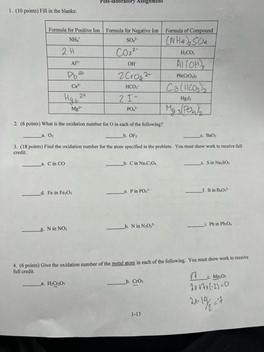 Solved 1. (10 points) Fill in the blanks: 2. (6 points) What | Chegg.com