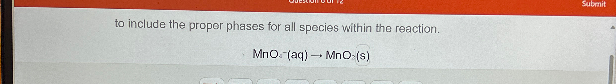 Solved to include the proper phases for all species within | Chegg.com