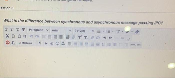 Solved Hestion 8 What is the difference between synchronous | Chegg.com Solved Hestion 8 What is the difference between synchronous | Chegg.com