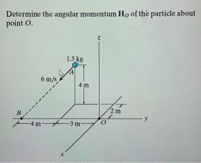 Solved Determine the angular momentum Ho of the particle | Chegg.com