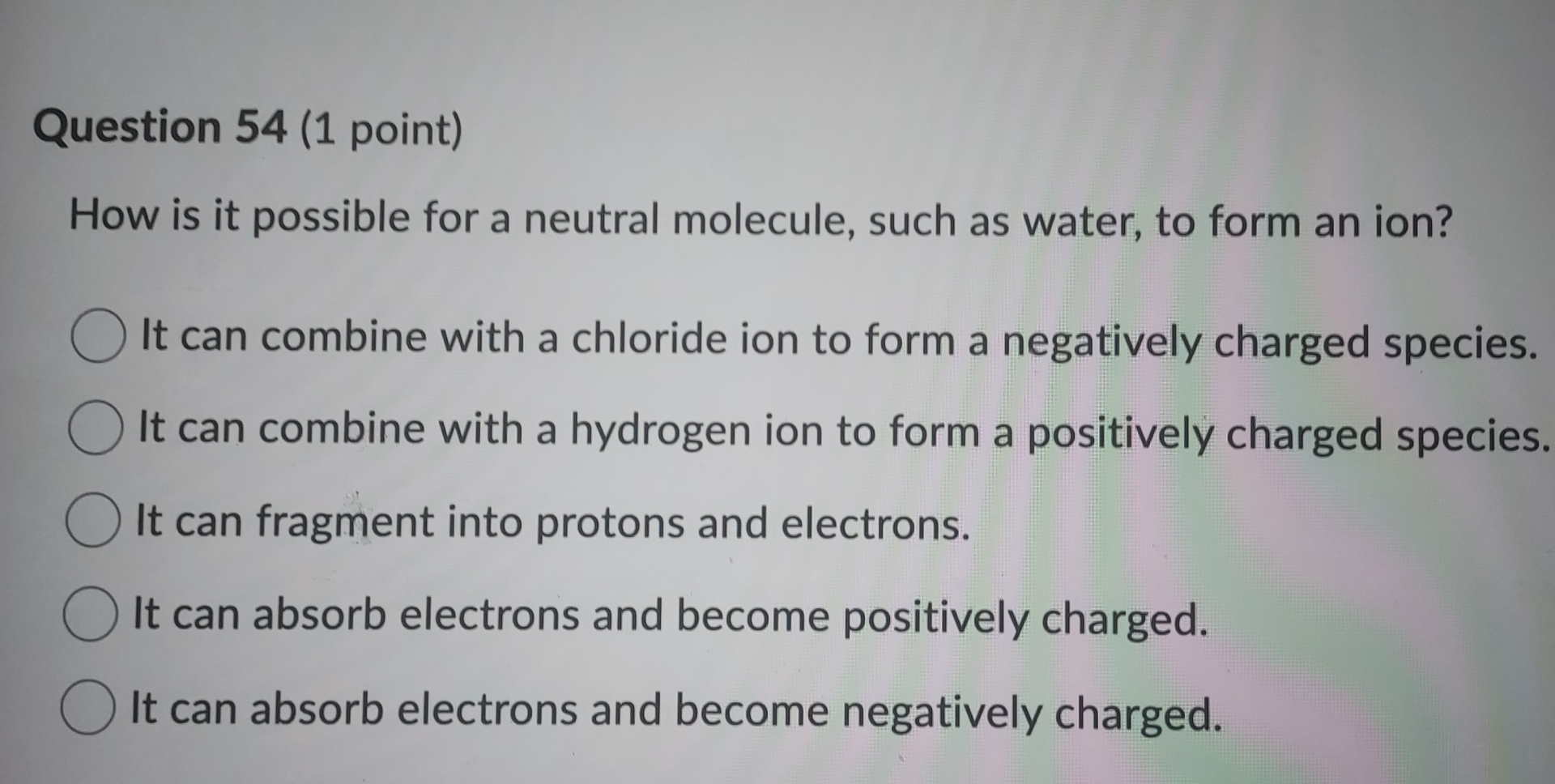 Solved Question 54 (1 ﻿point)How is it possible for a | Chegg.com