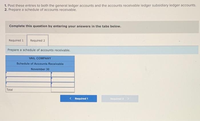 Solved Exercise 9-1 (Algo) Accounts receivable subsidiary | Chegg.com