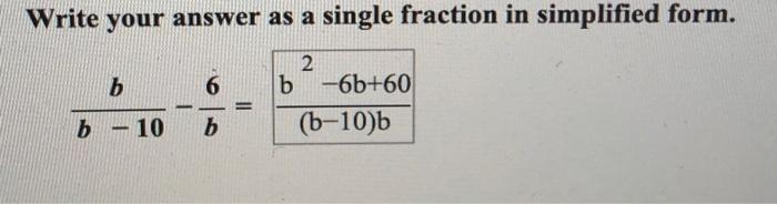 Solved Write your answer as a single fraction in simplified | Chegg.com