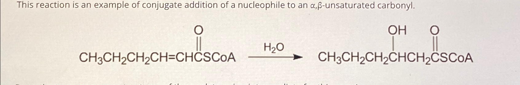 This reaction is an example of conjugate addition of | Chegg.com