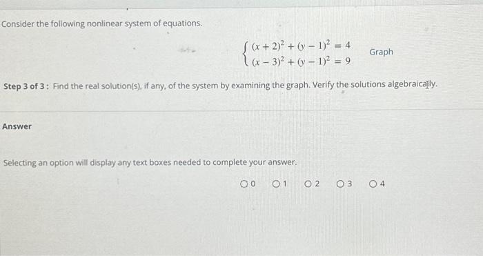Solved Consider the following nonlinear system of equations. | Chegg.com