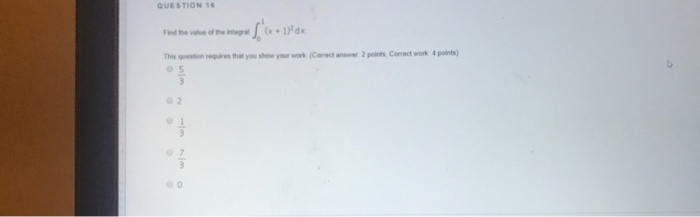 Solved QUESTION 10 Find the value of the inte 5'+ 1}** This | Chegg.com