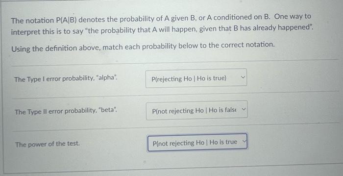 Solved The notation P(A∣B) denotes the probability of A | Chegg.com