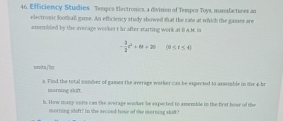 Solved Efficiency Studies Tempco Electronics, a division of | Chegg.com