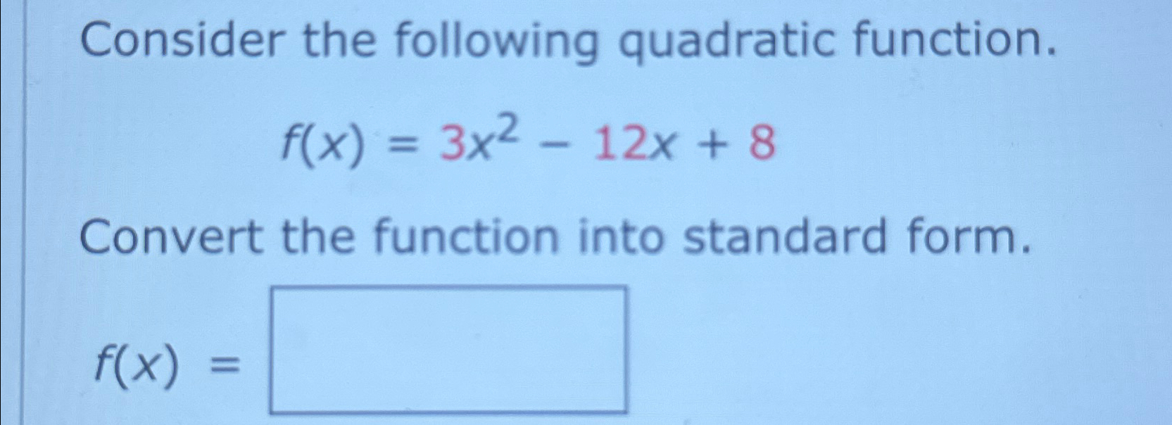 Solved Consider the following quadratic | Chegg.com