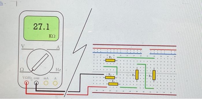 Solved Practice 1: Is the multimeter reading in figure 1-4 | Chegg.com