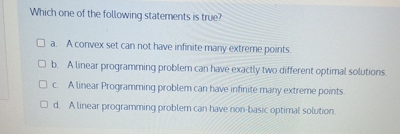 Solved Which one of the following statements is true?a. ﻿A | Chegg.com